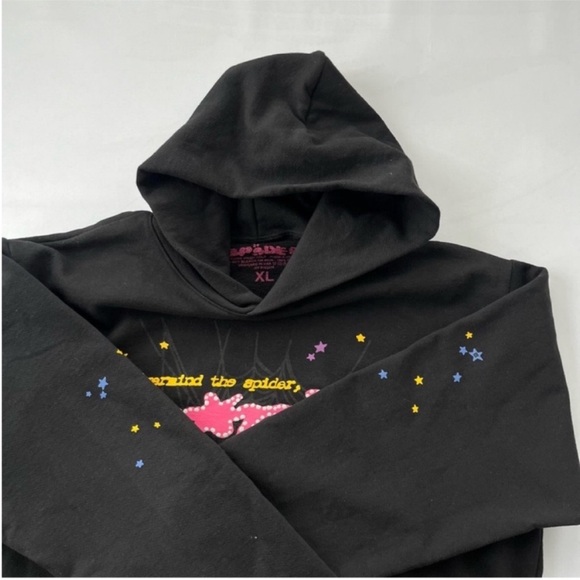 Sp5der | Shirts | Sp5der Pink Hoodie Black Xl | Poshmark